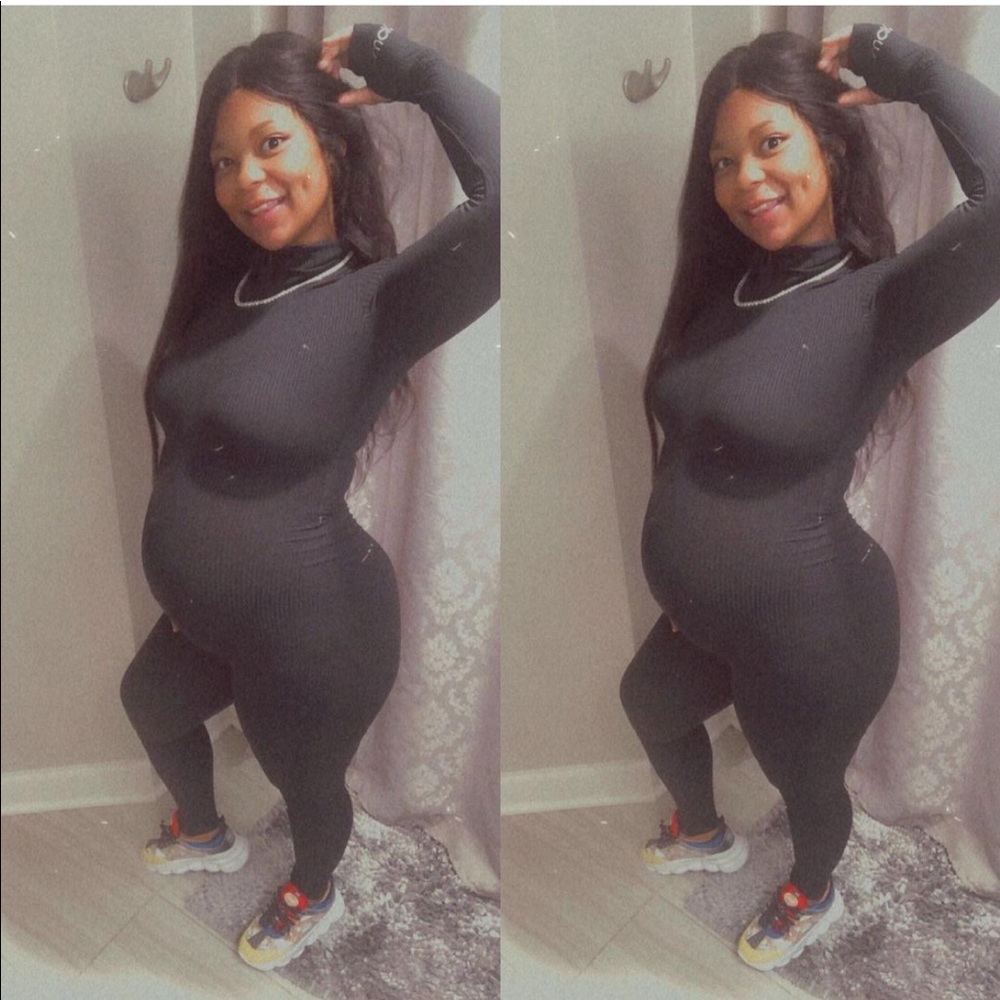 Lucky Label All Black Onesie - Gem